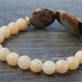 Amazonite and Peachy Jade Stretch Bracelet - Etsy