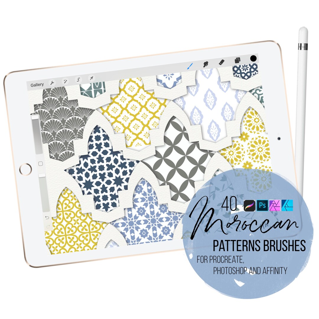 40 Islamic Moroccan Seamless Patterns | Procreate Brushes | Seamless Pattern | Photoshop Brushes ...