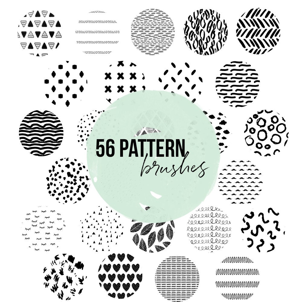 184 Procreate Pattern Brushes Procreate Boho Pattern Brush | Etsy