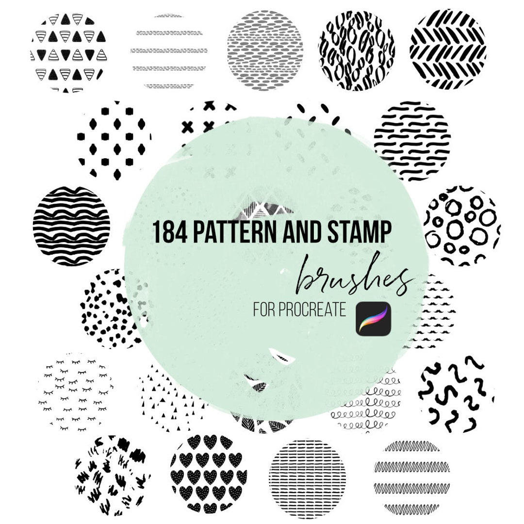 184 Procreate Pattern Brushes, Procreate Boho Pattern Brush, Boho ...