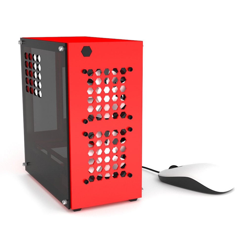 METALFISH T40 Mini ITX Case Gaming Computer White Chassis, 49% OFF