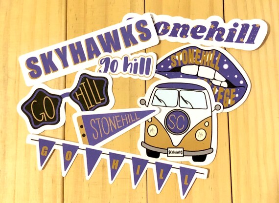 Stonehill College Sticker Pack Custom Waterproof Sticker | Etsy
