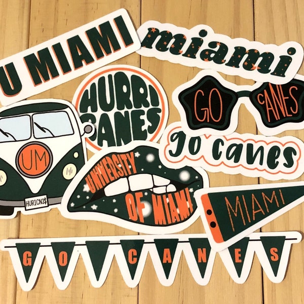 University of Miami Stickers - Etsy