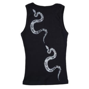 Snake Print Tank Top L Two Sided Graphic Tank - Etsy