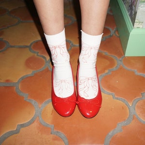 Ribbon Socks L Croquette Ballerina Core - Etsy