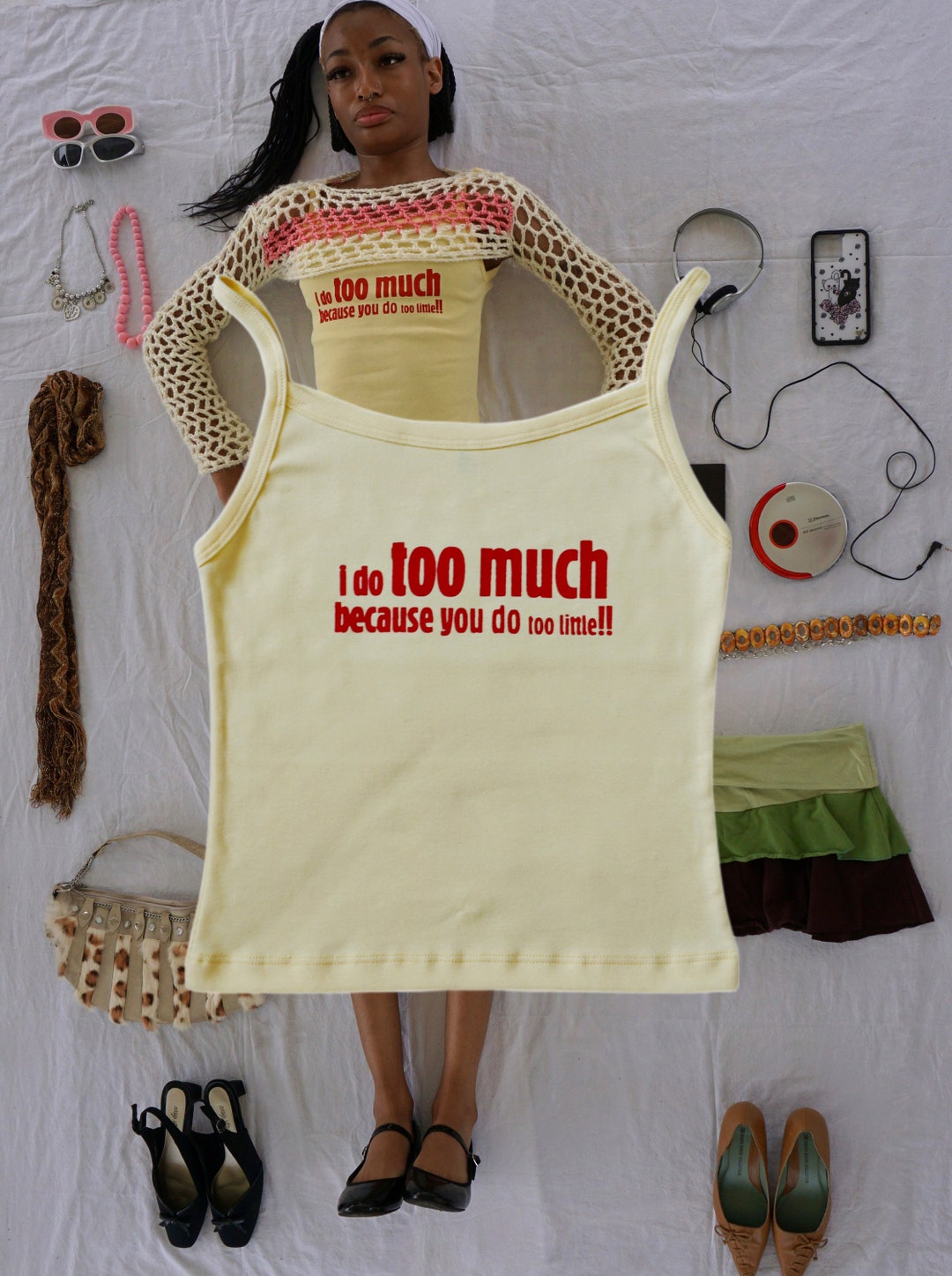 I Do Too Much Because You Do Too Little Tank Top L Y2k Graphic Tank - Etsy