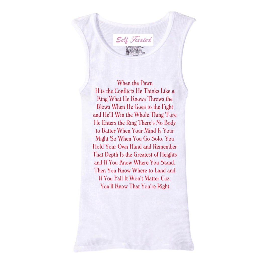 When the Pawn... Fiona Apple Poem Tank L Graphic Tank Top - Etsy UK
