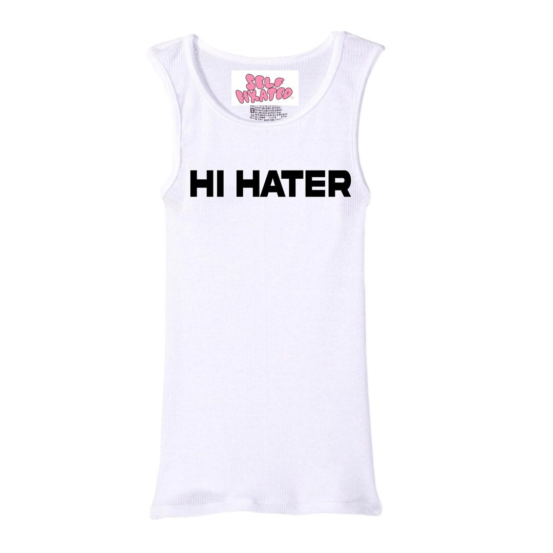 Hi Hater Bye Hater Tank Top L Y2k Aesthetic Trendy Top - Etsy