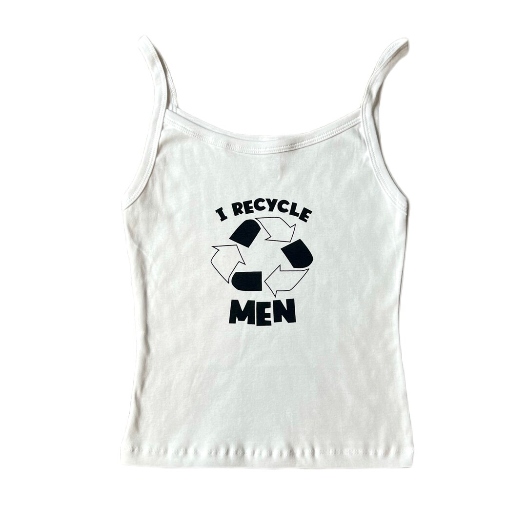 I Recycle Men Tank Top L Trendy Y2k Graphic Top - Etsy