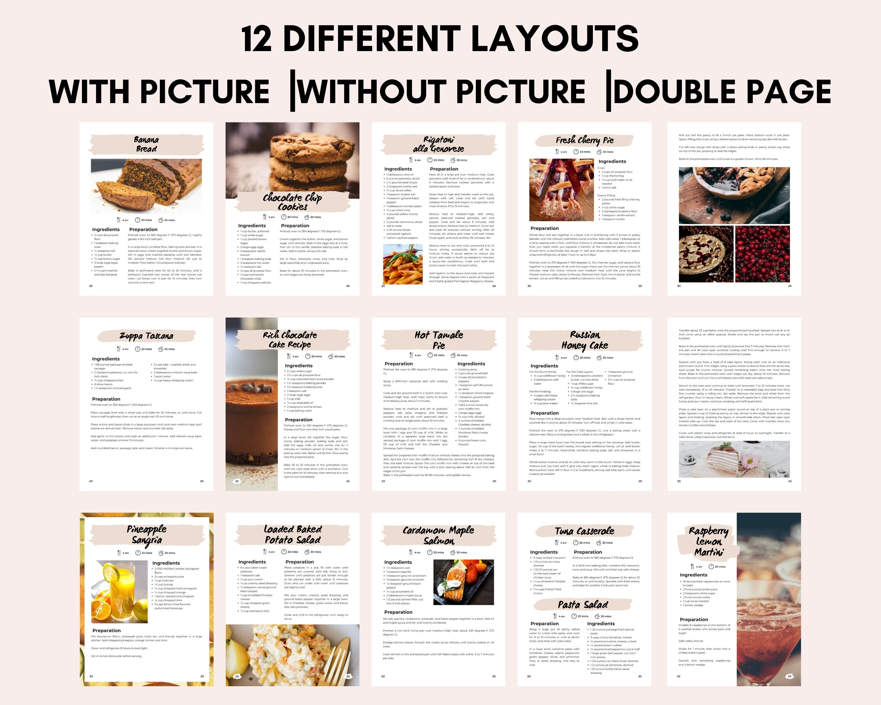Recipe Book Template | Editable Canva Template Powerpoint | Family ...