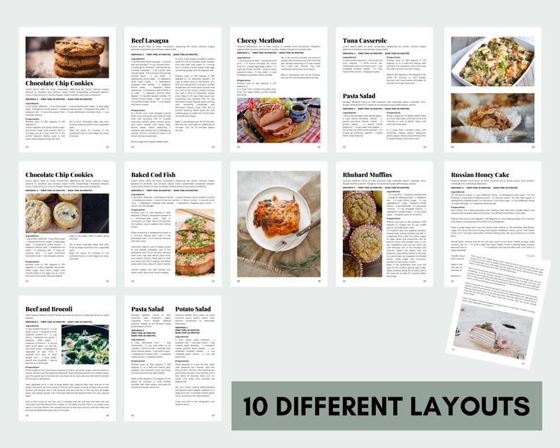 Classic Cookbook Template | Editable Canva Template Powerpoint | Family ...