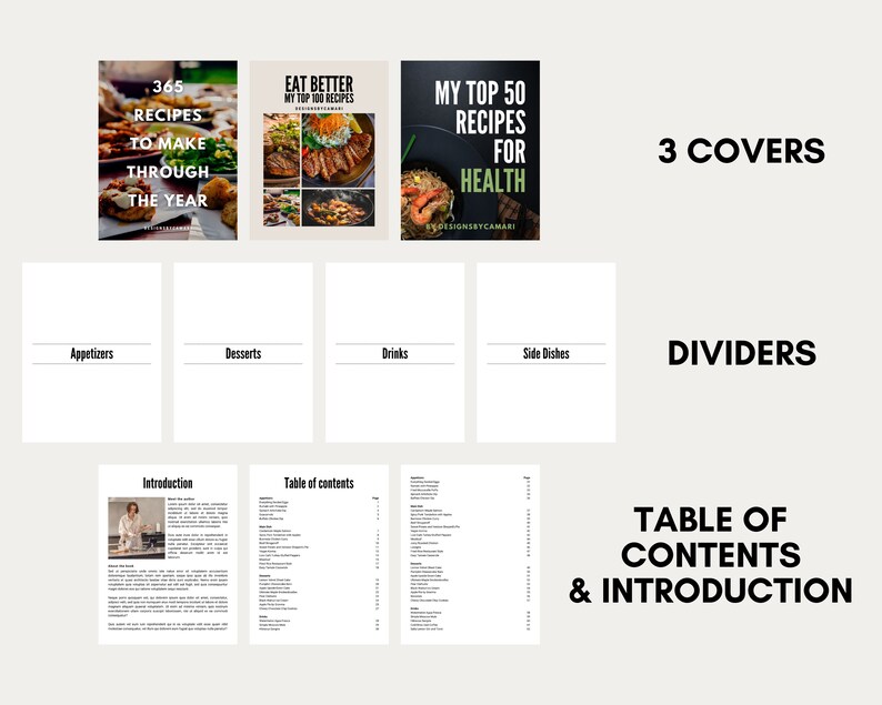 Minimal Cookbook Template | Edit in Canva Template Powerpoint | Family ...