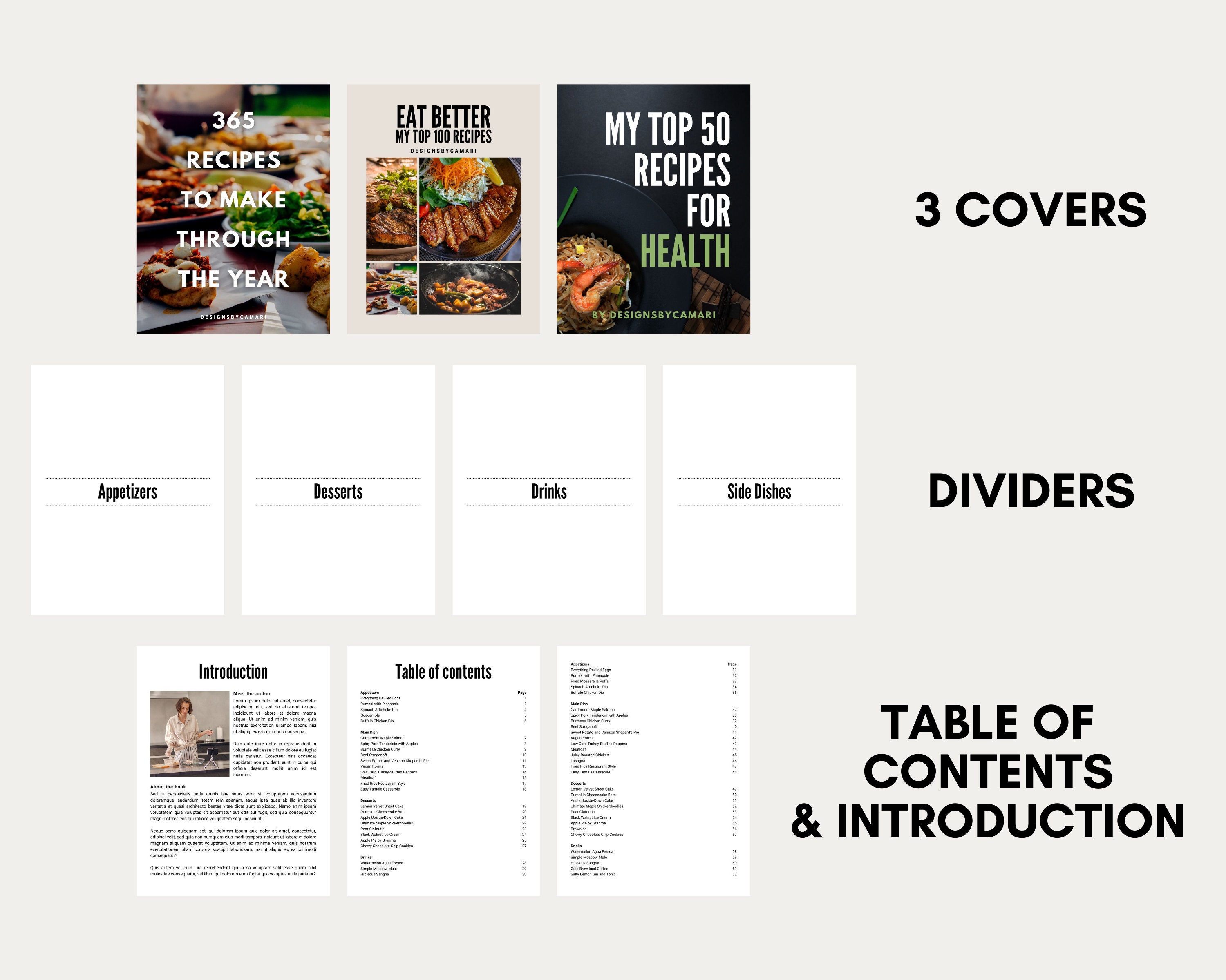 Minimal Cookbook Template | Edit in Canva Template Powerpoint | Family ...