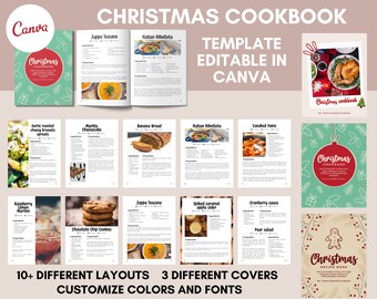 Classic Cookbook Template | Editable Canva Template Powerpoint | Family ...