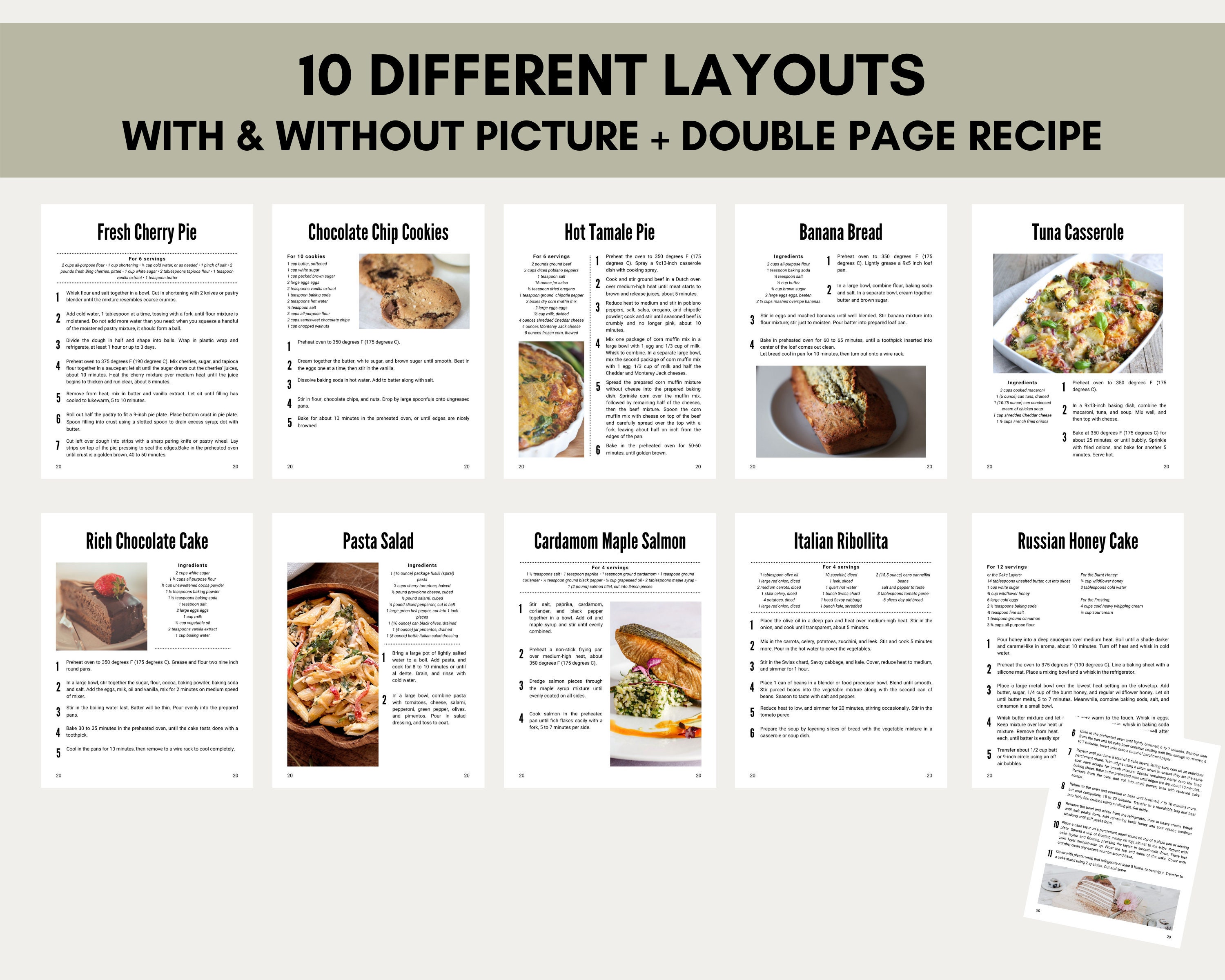 Minimal Cookbook Template | Edit in Canva Template Powerpoint | Family ...