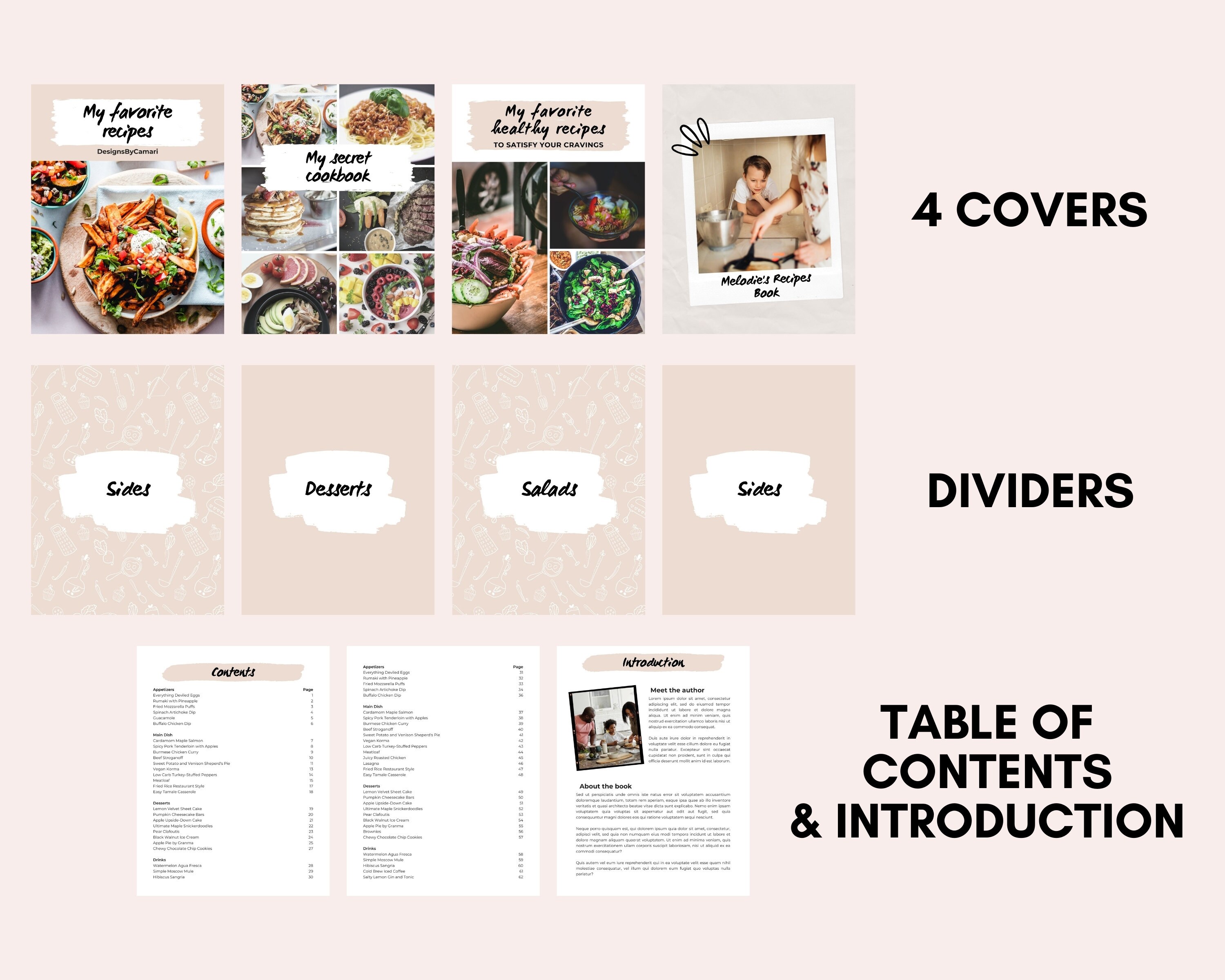 Recipe Book Template | Editable Canva Template Powerpoint | Family ...