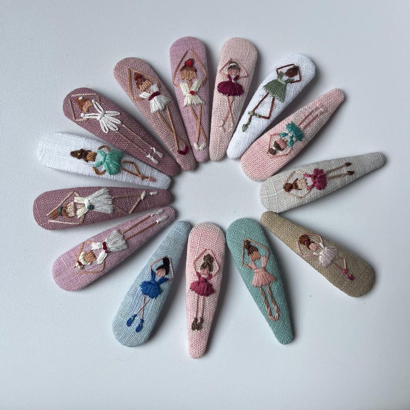 Embroidery Hair Clip - Etsy