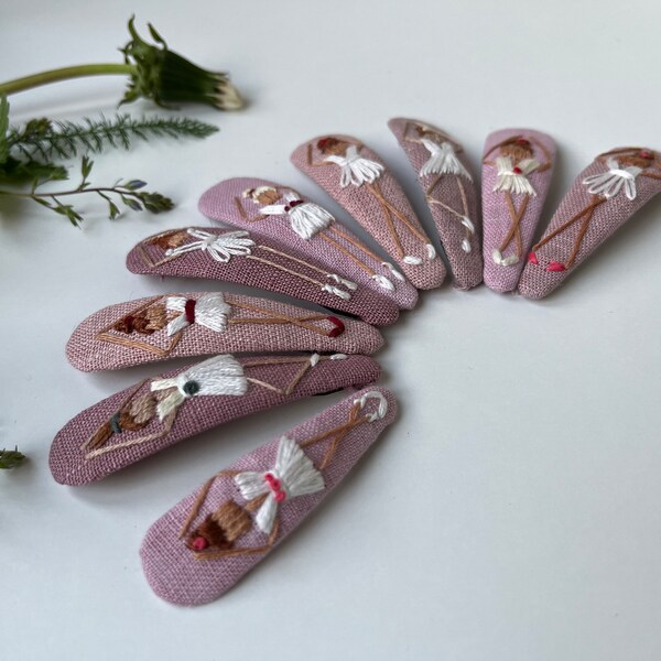 Embroidery Hair Clip - Etsy