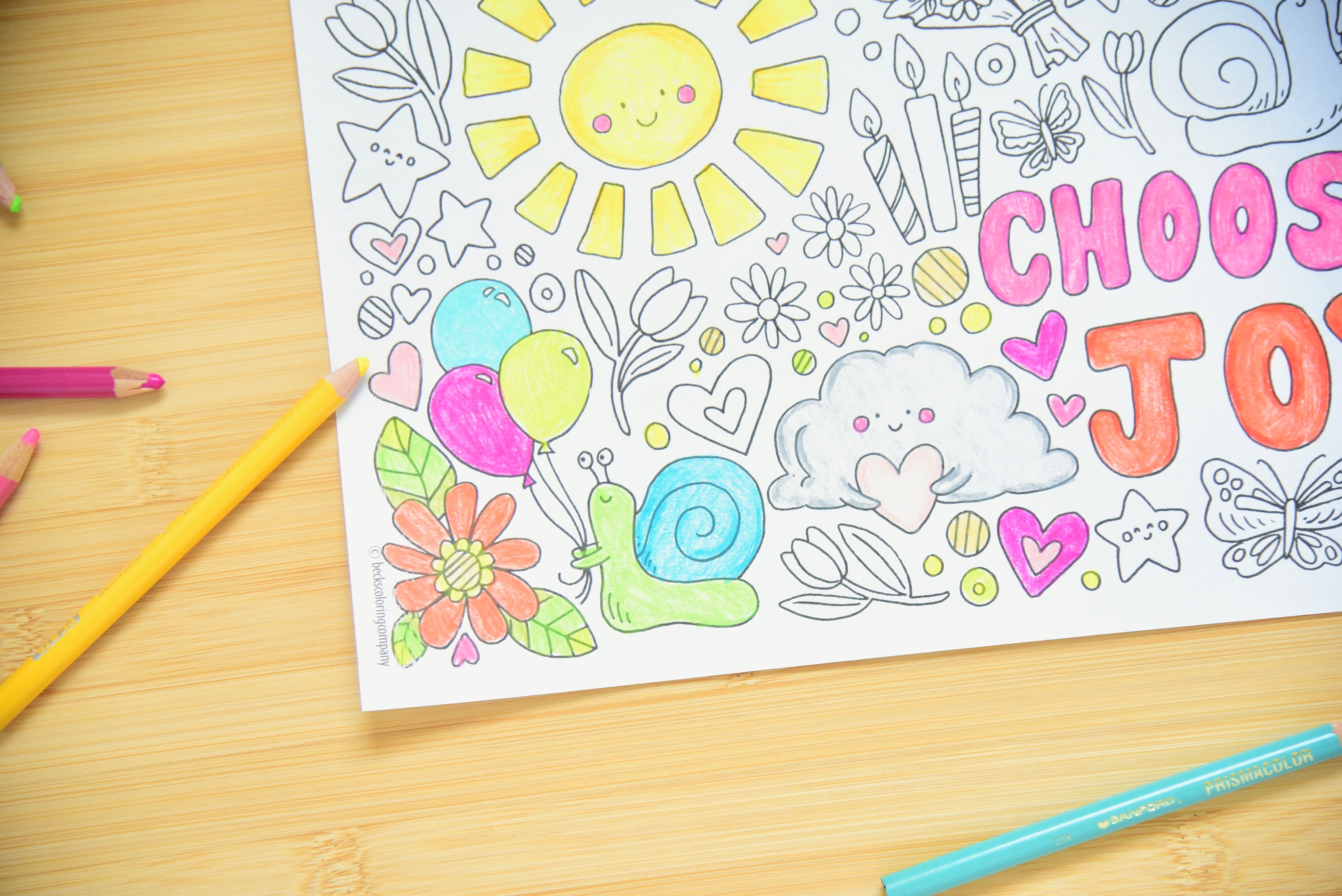 Choose JOY Coloring Page -PDF Coloring Page - Christian Homeschool ...