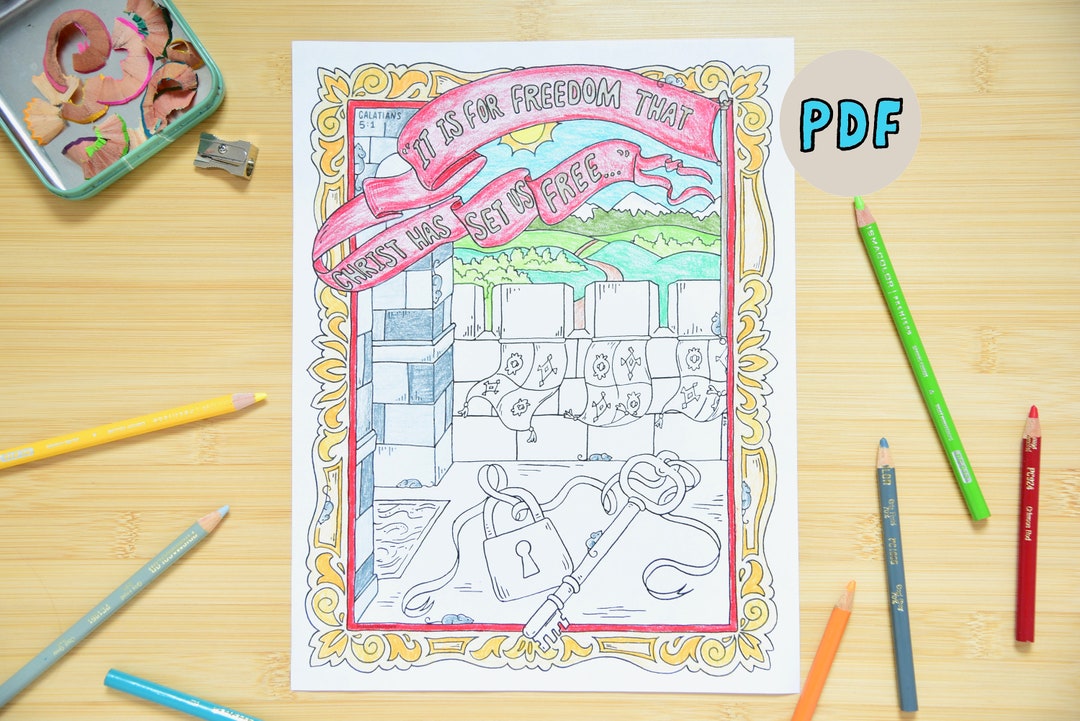 PDF Coloring Page - Freedom in Christ Coloring Page Christian ...
