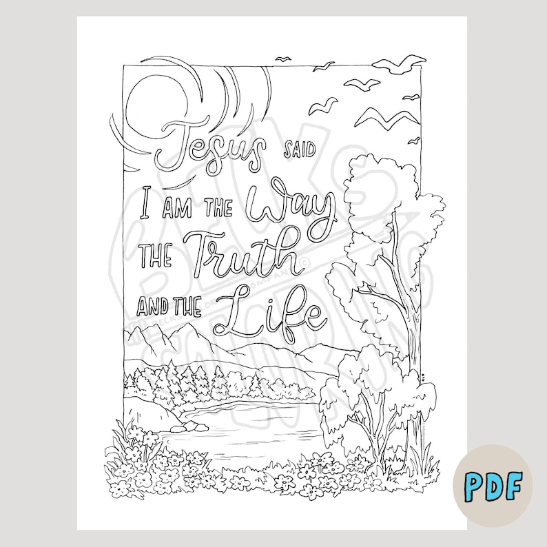PDF Coloring Page Following Jesus Coloring Page Christian - Etsy