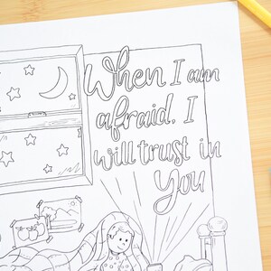PDF Coloring Page - Trusting God Coloring Page, Christian Homeschool ...