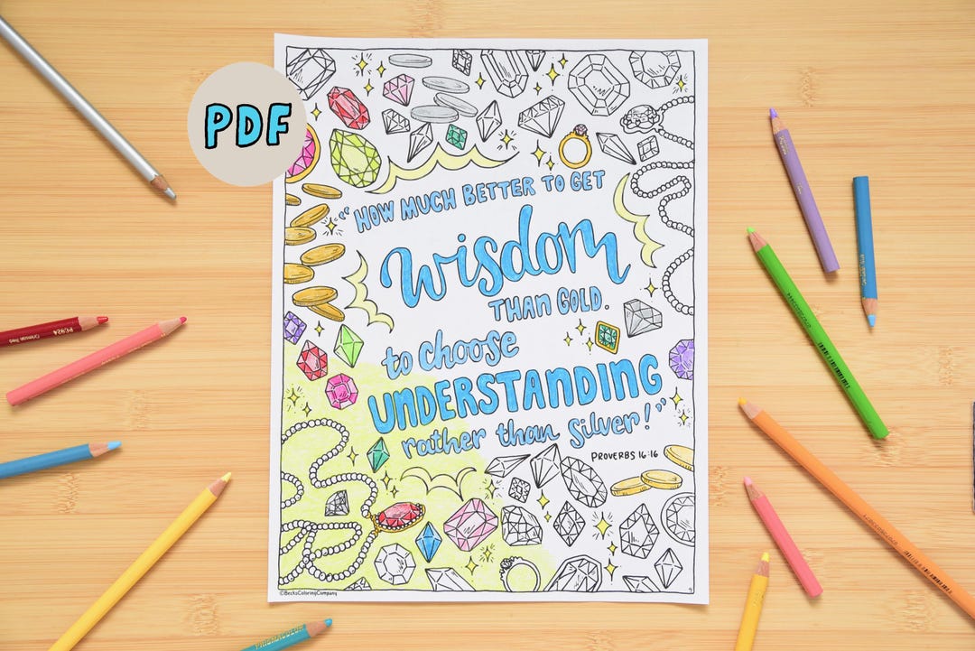 WISDOM Coloring Page - LIFE Coloring Page - Jesus Gives Wisdom ...