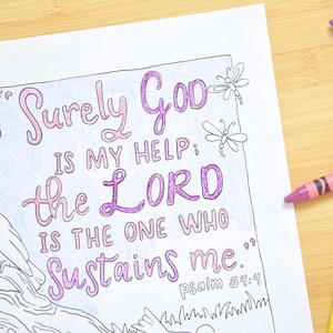 PDF Coloring Page - God Helps ME Coloring Page -christian Homeschool ...
