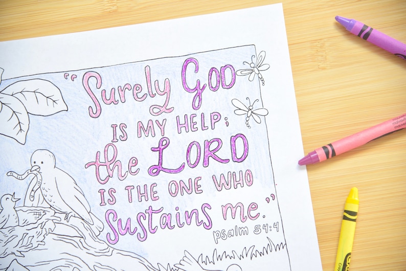 PDF Coloring Page - God Helps ME Coloring Page -christian Homeschool ...