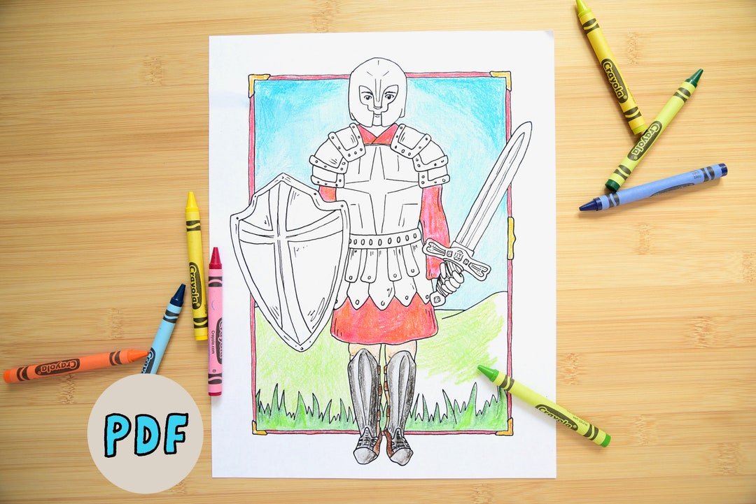 PDF Coloring Page - Armor of God Coloring Page - Christian Homeschool ...