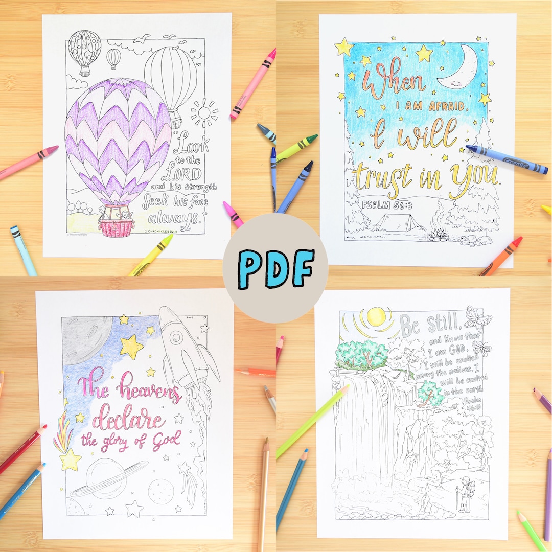 ADVENTURE Verse Coloring Page Set - VBS Activity - Homeschool ...