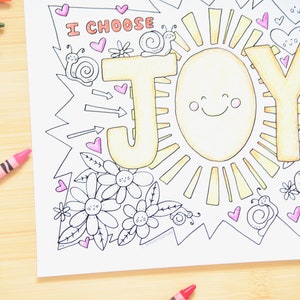PDF Coloring Page - Choose JOY Coloring Page - Christian Homeschool ...