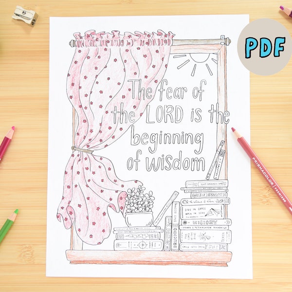 Wisdom Coloring Page - Etsy