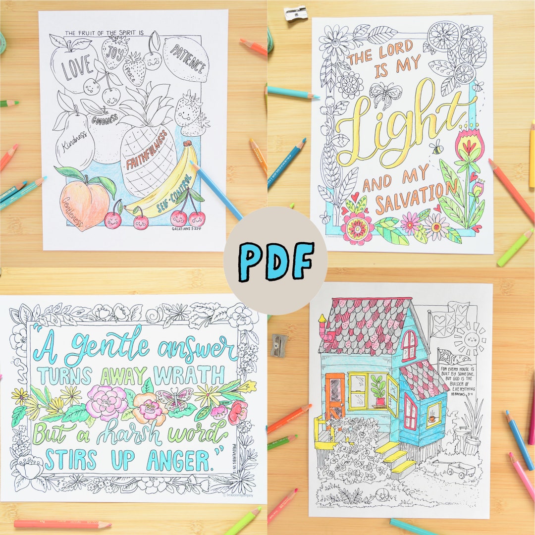 ADORABLE Verse Set - Coloring Page Set - VBS Activity - Homeschool ...