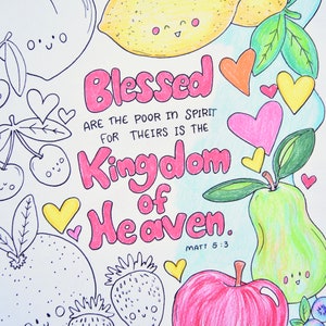 PDF Coloring Page - Blessed Coloring Page - Beatitudes Christian ...