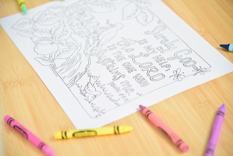PDF Coloring Page God Helps ME Coloring Page christian - Etsy