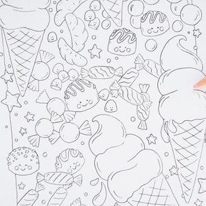 PDF Coloring Page Sweet Candy Coloring Page - Printable Sweet Treat Art ...