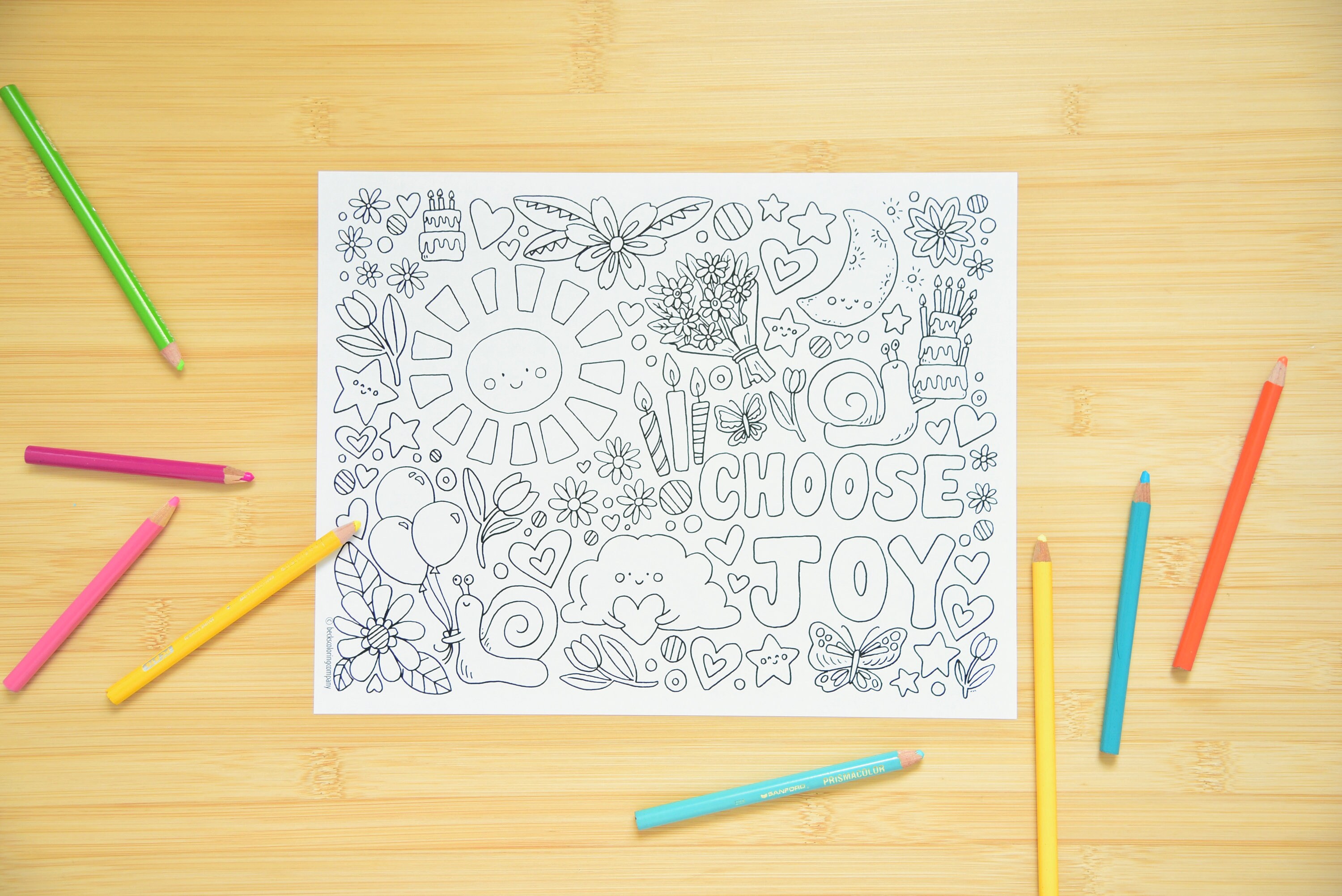 Choose JOY Coloring Page -PDF Coloring Page - Christian Homeschool ...