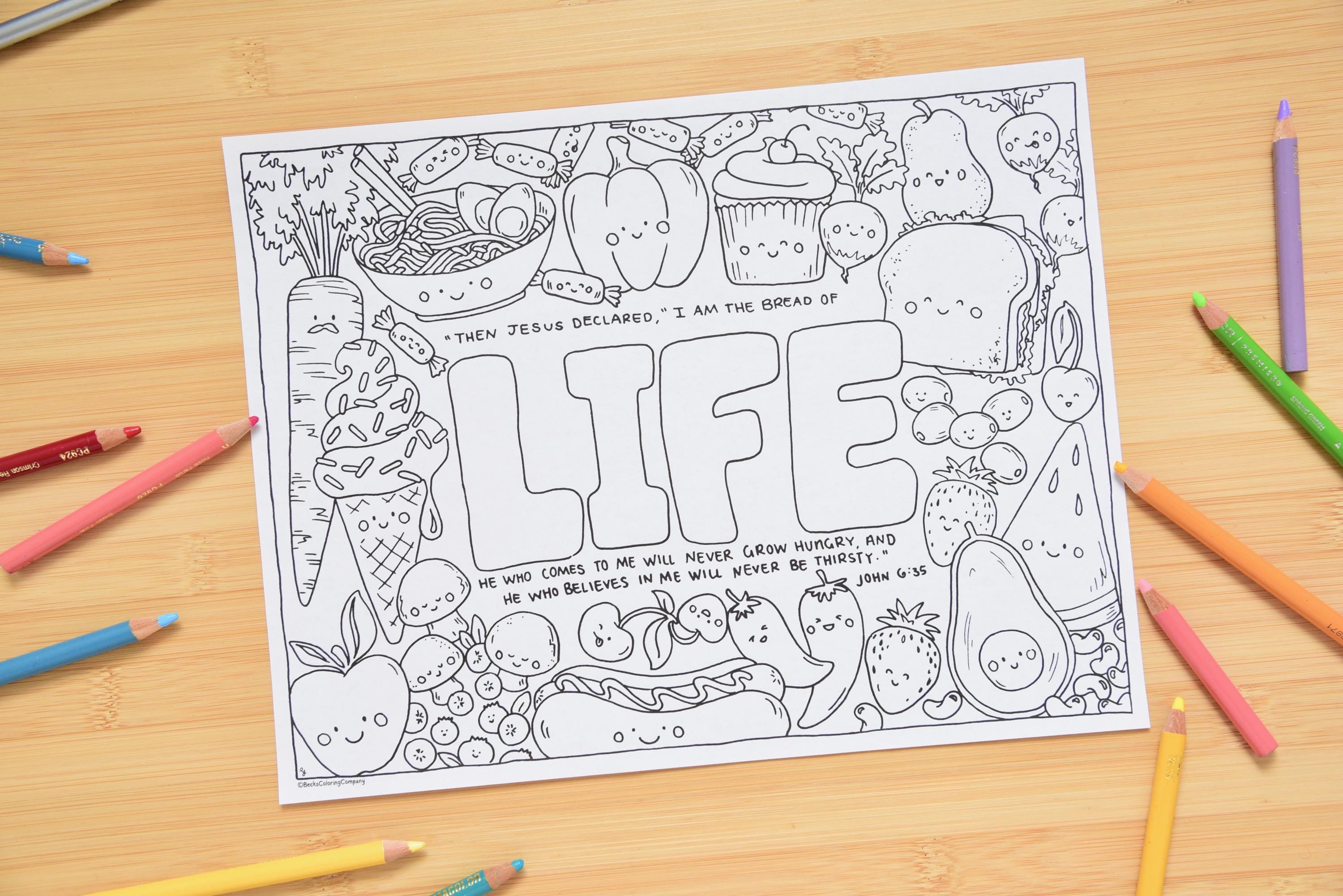LIFE Coloring Page | Jesus is Life, Christian Homeschool Preschool ...