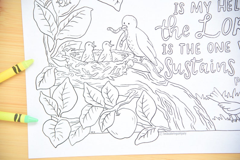 PDF Coloring Page God Helps ME Coloring Page christian - Etsy