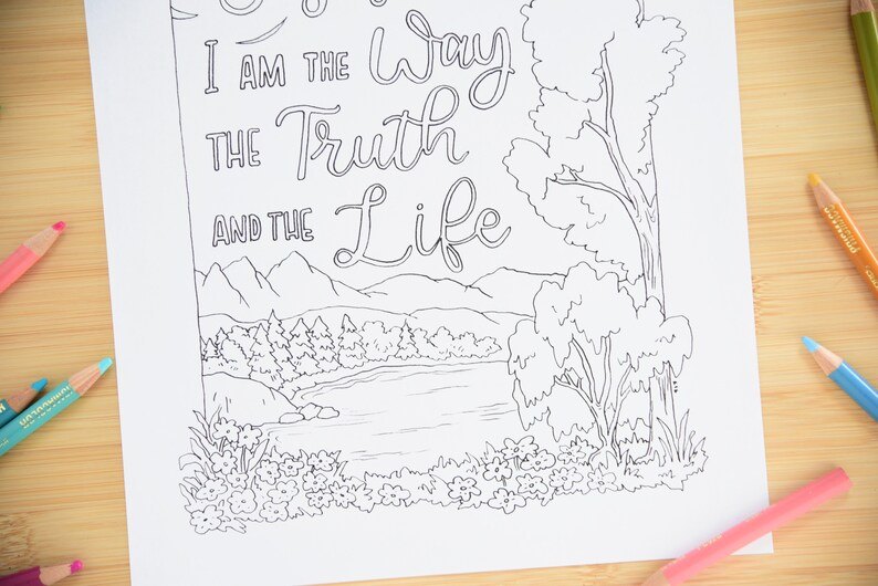 PDF Coloring Page Following Jesus Coloring Page Christian - Etsy