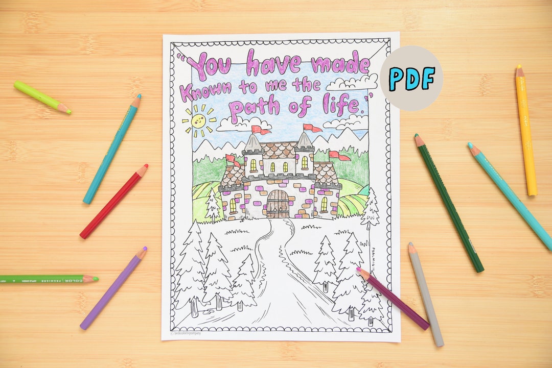 Kids Coloring Page - Path of Life Coloring Page Christian Church ...