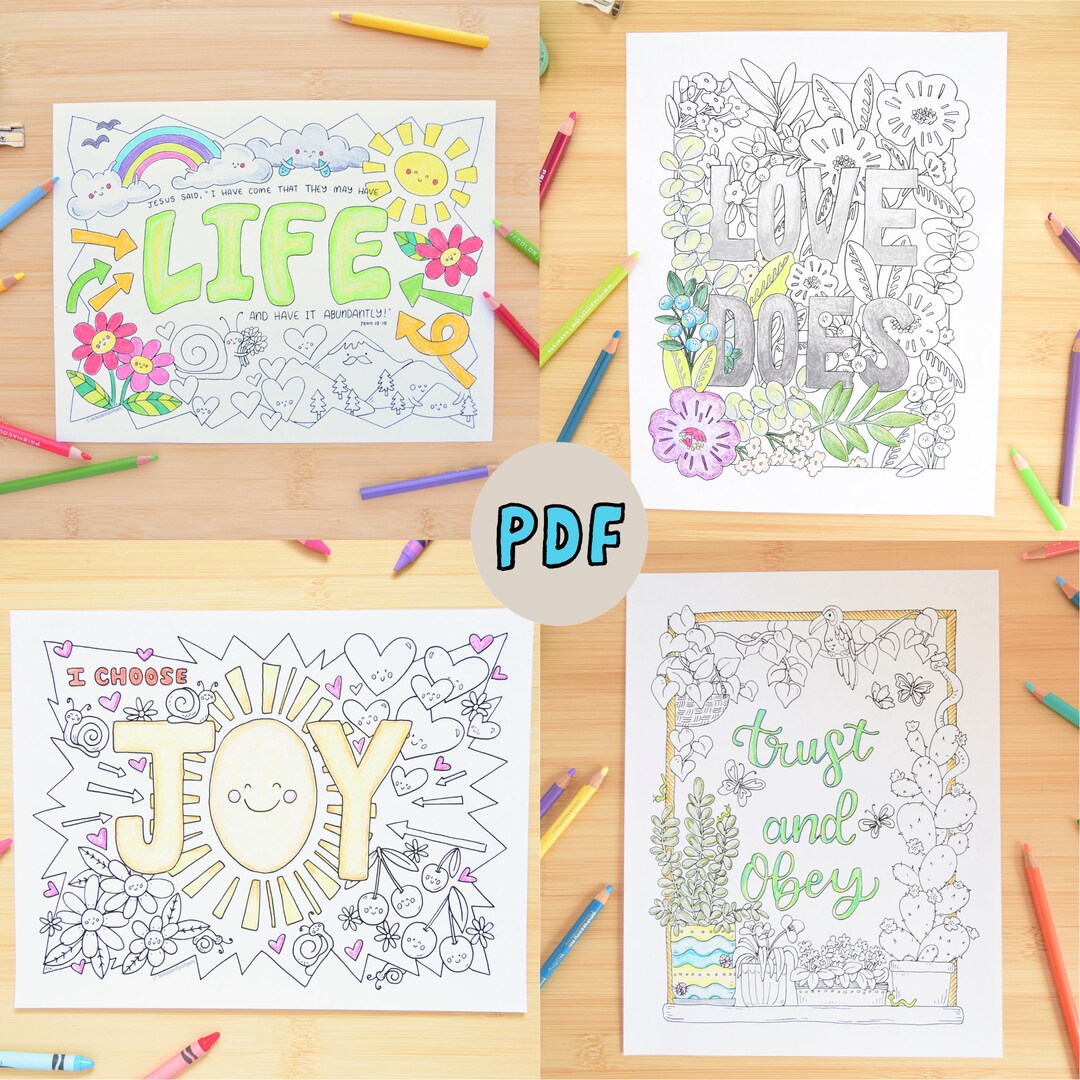 TRUTH Set - Coloring Page Set - Kids VBS Activity - Bible Homeschool ...