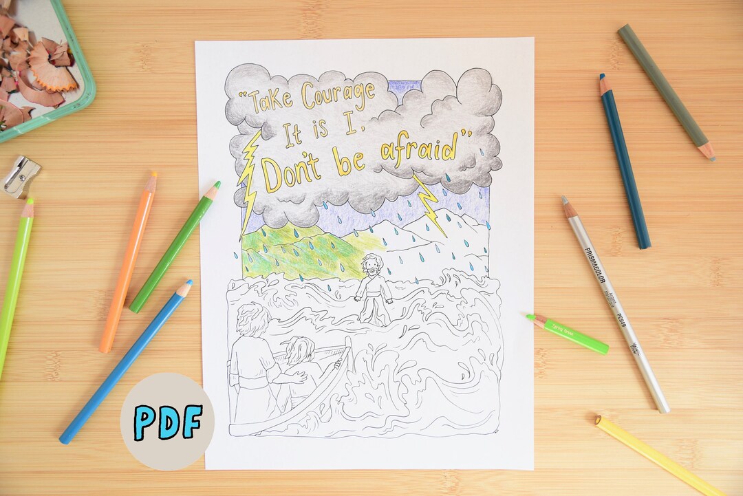 PDF Coloring Page courage in Jesus Coloring Page christian Homeschool ...