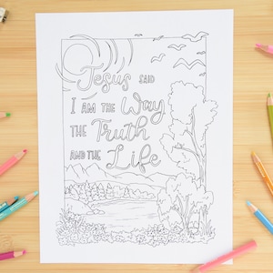 PDF Coloring Page Following Jesus Coloring Page, Christian Homeschool ...