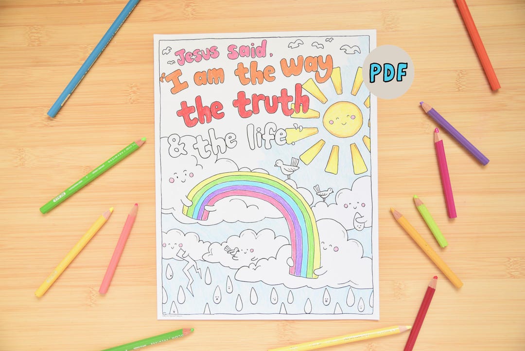 Jesus is LIFE Coloring Page - the Way the Truth & the Life Verse ...