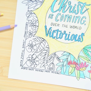PDF Coloring Page - Praise Jesus Hymn Coloring Page, Christian ...