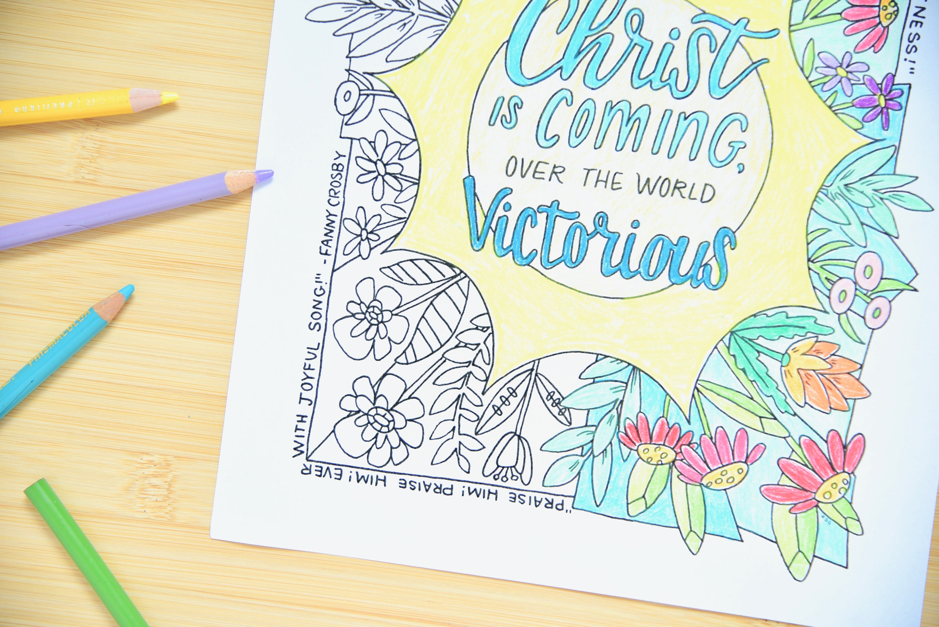 PDF Coloring Page - Praise Jesus Hymn Coloring Page, Christian ...