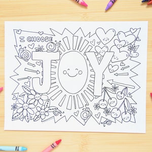 PDF Coloring Page - Choose JOY Coloring Page - Christian Homeschool ...