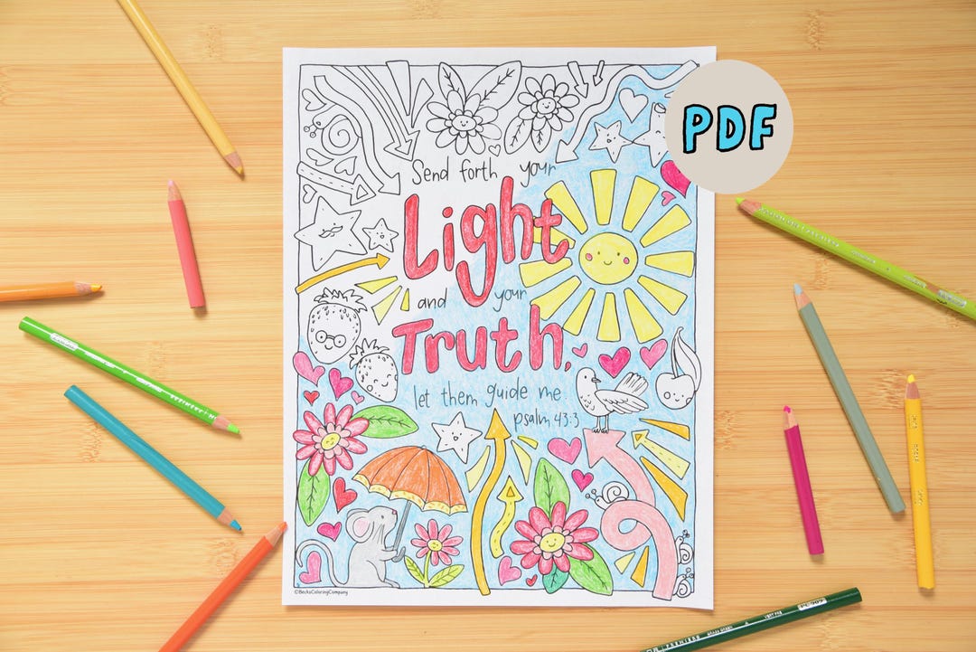 Jesus is LIGHT and TRUTH Coloring Page | Guidance Verse Coloring Sheet ...